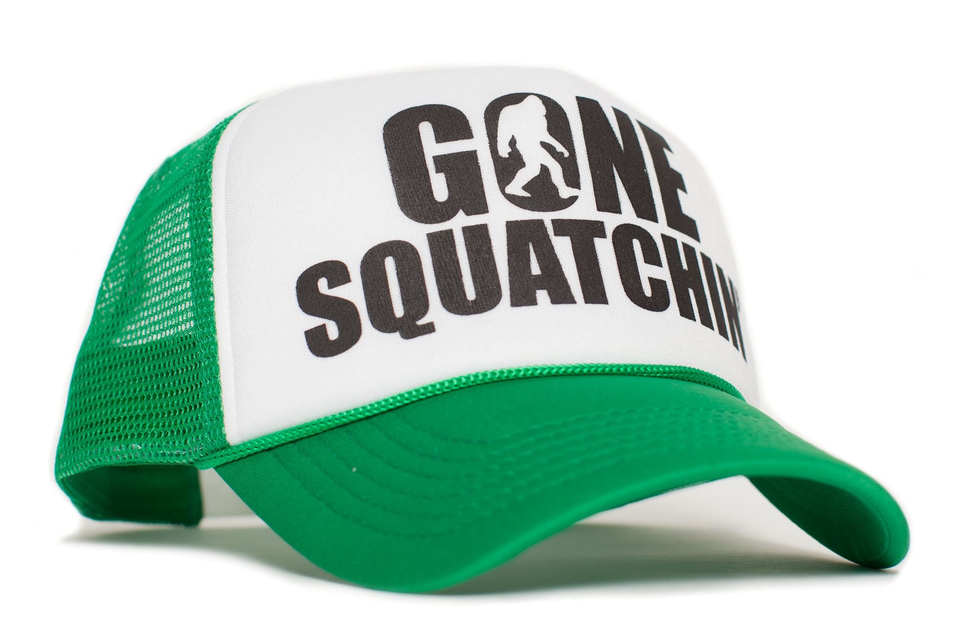 Gone Squatchin' Unisex-Adult Trucker Hat -One-Size Green/White
