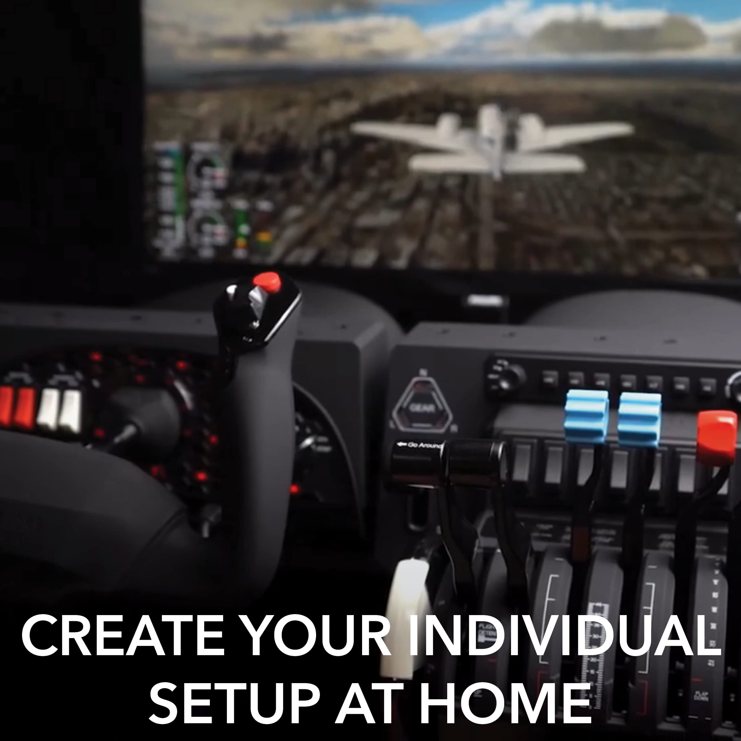 Honeycomb Aeronautical Alpha Flight Yoke & Switch Panel - Aviation Control System for Fight Simulation - Home Cockpit for Sim Enthusiasts &, Aspiring Pilots - 180 Degree Rotation - Switch Panel – PC