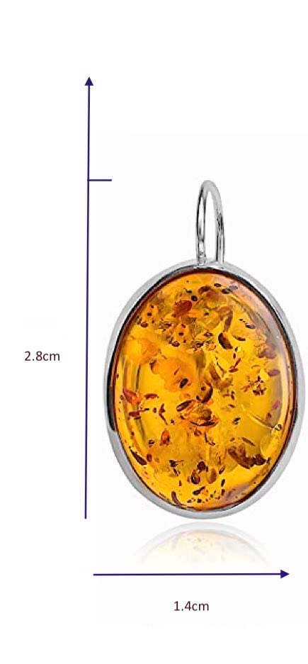 Ian and Valeri Co. Amber Sterling Silver 925 Oval Classic Earrings