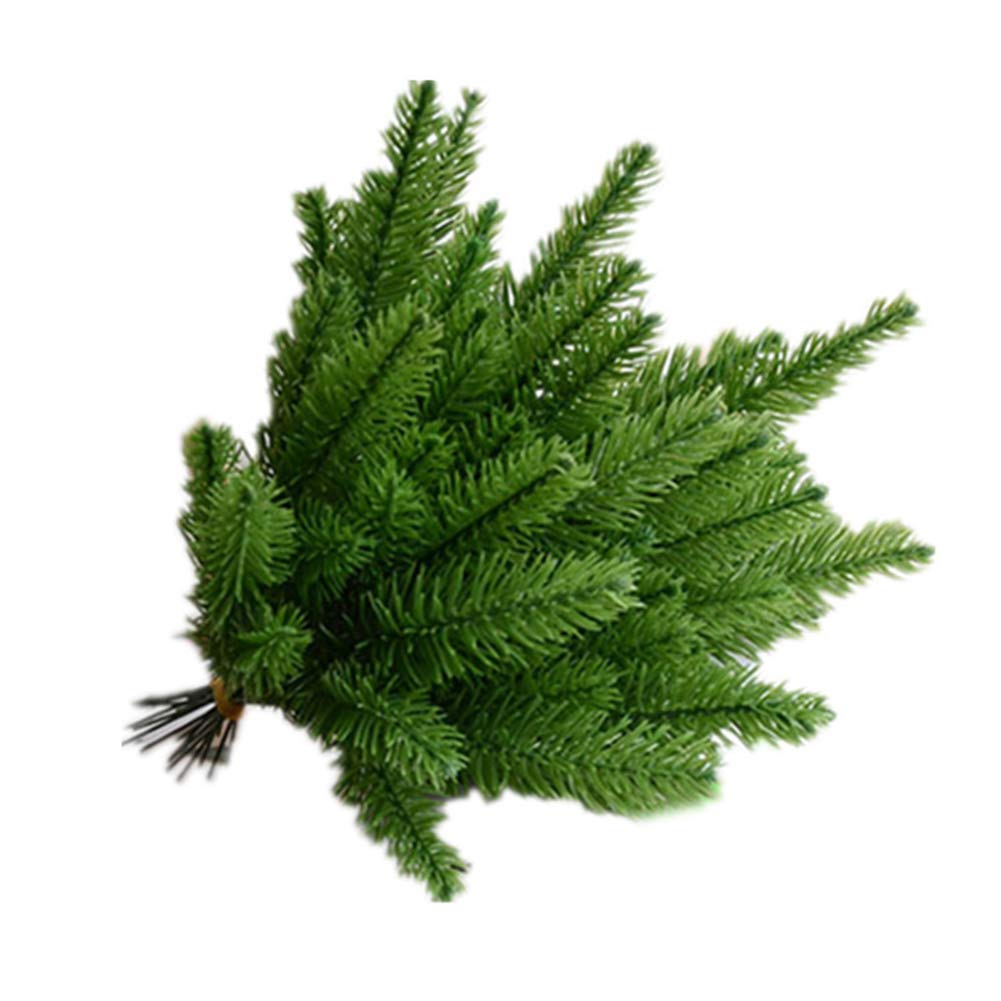 IRICEYE Christmas Decoration,10Pcs Artificial Plant Pine Needle Branches DIY Home Garden Holiday Party Decor - 10pcs