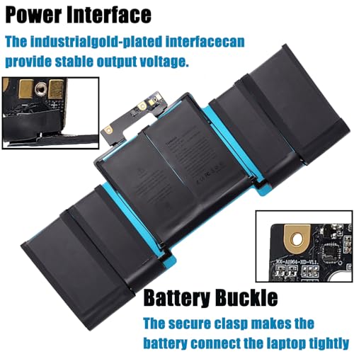 Tinkerpal A1964 Laptop Battery Compatible with MacBook Pro 13" (A1989) Mid 2018 2019 A2251 2020 EMC 3214 EMC 3358 3348 BTO/CTO MR9Q2LL/A MR9R2LL/A MR9T2LL/A MR9V2LL/A MV962LL/A MV9A2LL/A MV962LL