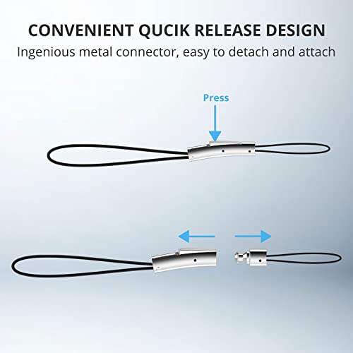SUPMEGA Lanyard for AirPods Pro 2, Detachable Lanyard Loop with Quick Release Button, Small Finger Strap Compatible with AirPods Pro 2nd Generation Case - 2 Lanyards with Different Lengths