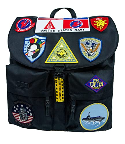 Top Gun Nylon Backpack with Patches 2.0