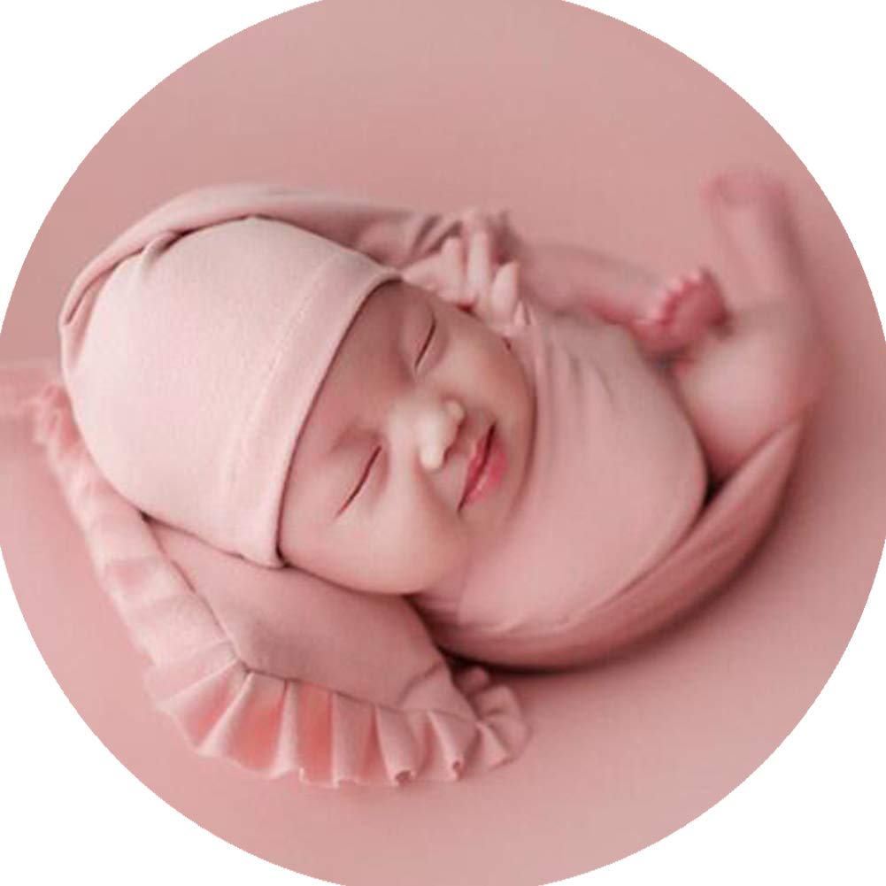 infantacce Newborn Photography Props Wrap Stretchy Flannel Blanket Baby Photo Prop Swaddle Wraps Pink