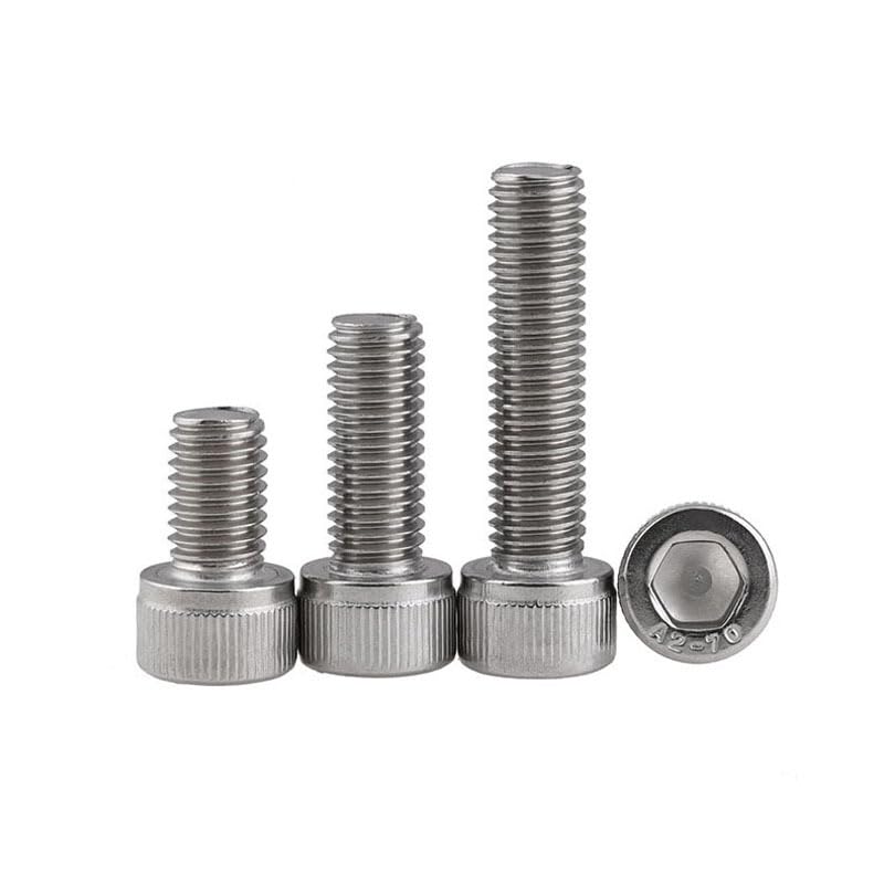 Hexagon Socket Screws 304 Stainless Steel Hexagon Socket Head Screw Extended Cylindrical Head Cup Head Bolt Fastener (Size : M5*12 5pcs)