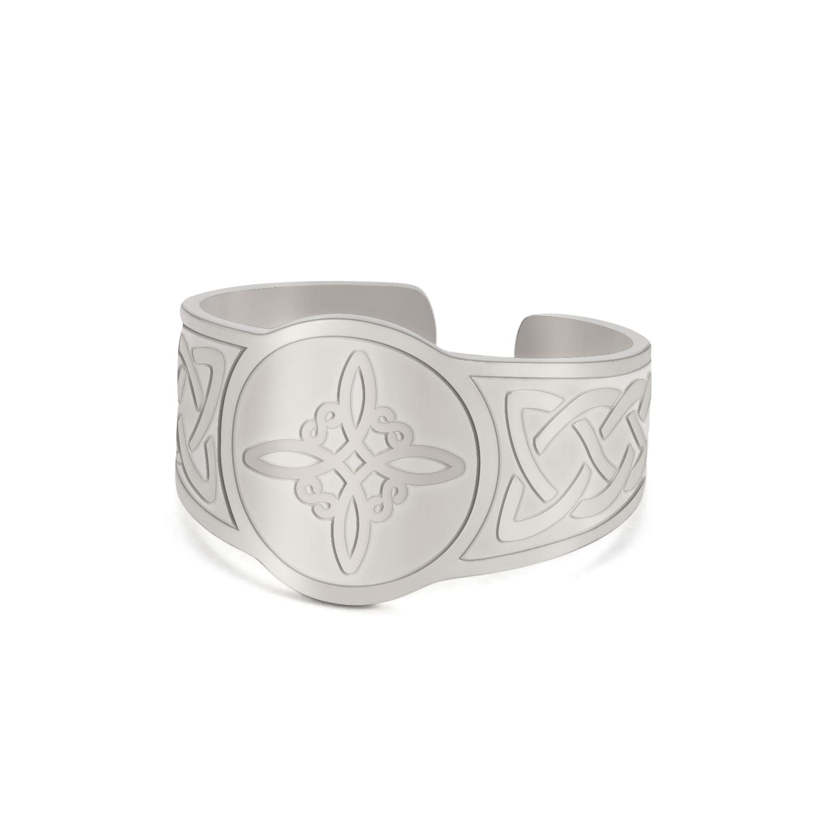 LIKGREAT Witch Knot Ring Adjustable Celtic Knot Band Rings for Men Women Witchcraft Wiccan Jewelry for Women (2type-silver)