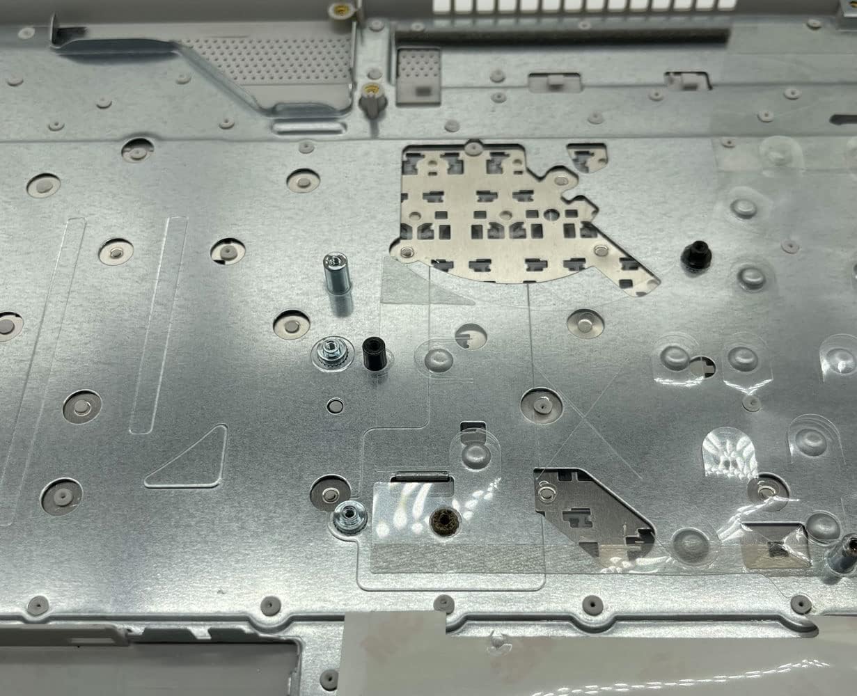Replacement Upper Case Palmrest for HP 17-by 17-CA 17T-by 17Z-CA 17t-by400 17-by0026cy 17z-ca300 Series Laptop Non-Backlight Keyboard Assembly with ODD Top Cover L92785-001 Natural Silver