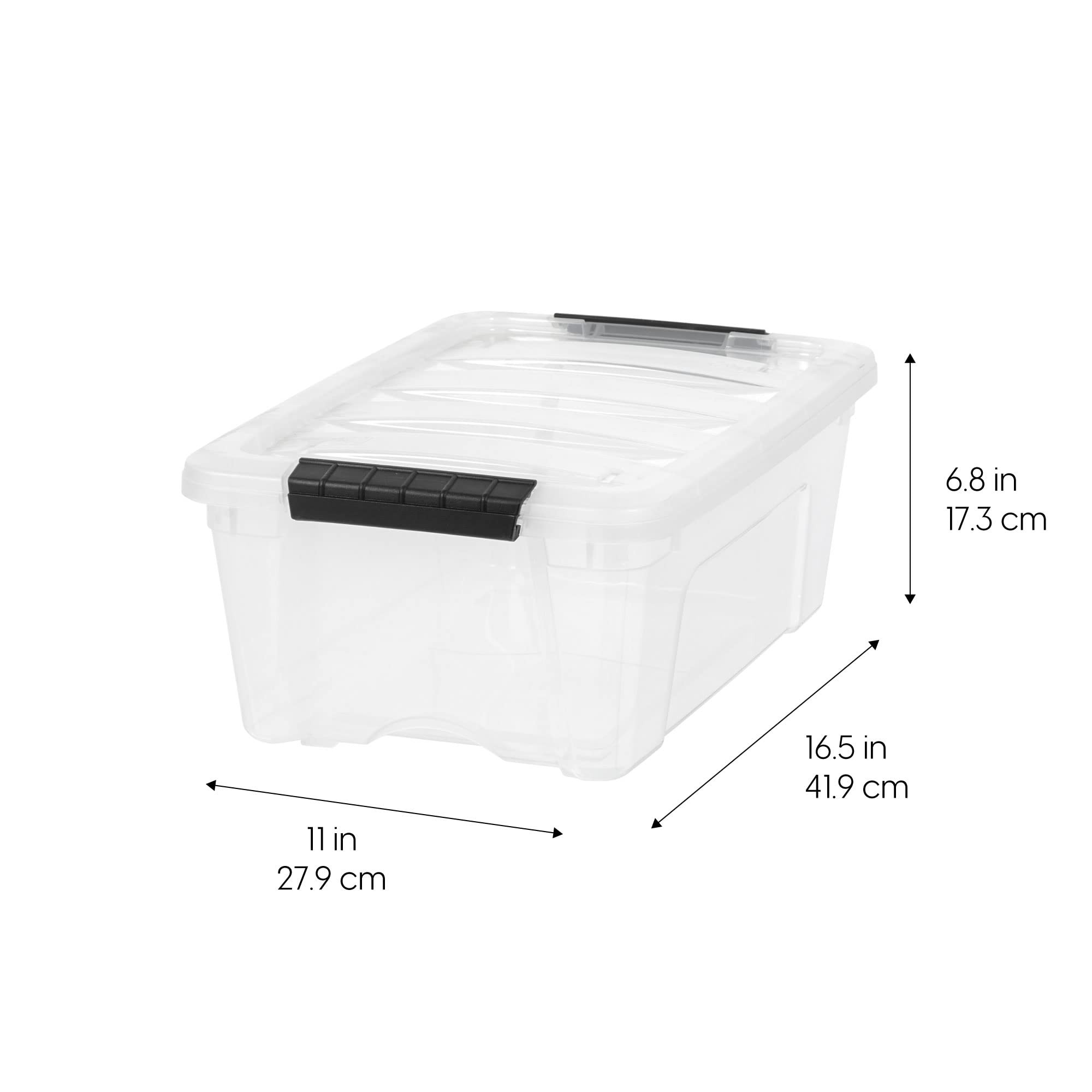 IRIS USA Plastic Storage Boxes and Containers Bundle (3 Pack 26.5 Quart + 6 Pack 12 Quart)