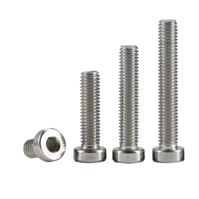 Hexagon Socket Screws Cup Head Hexagon Socket Screws 304 Stainless Steel Cylindrical Thin Head Hexagon Socket Machine Screws Short Head Bolts (Size : M5*12)