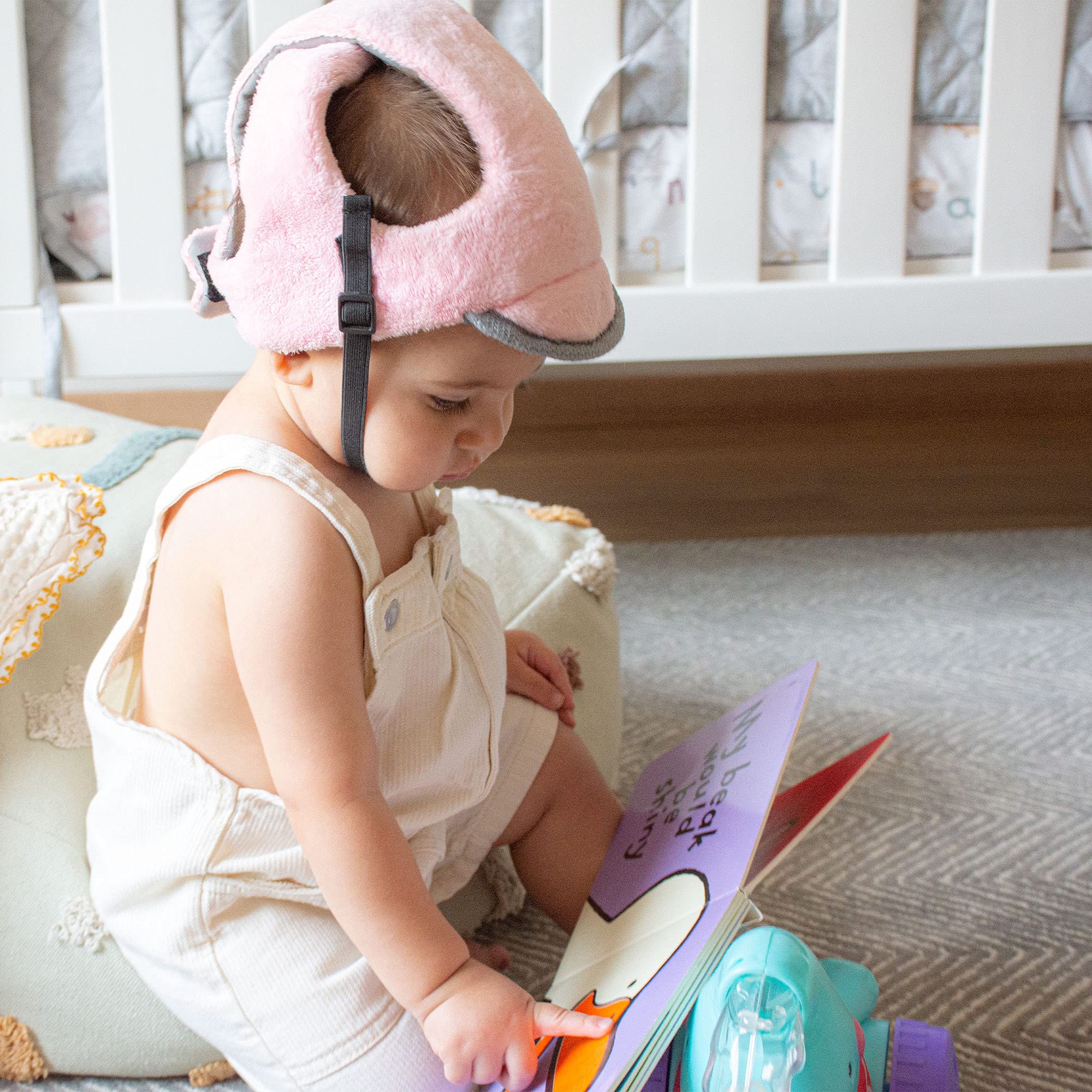 INFANTORY | Baby Helmet for Protection and Safety - Adjustable, Shockproof Foam (Pink)