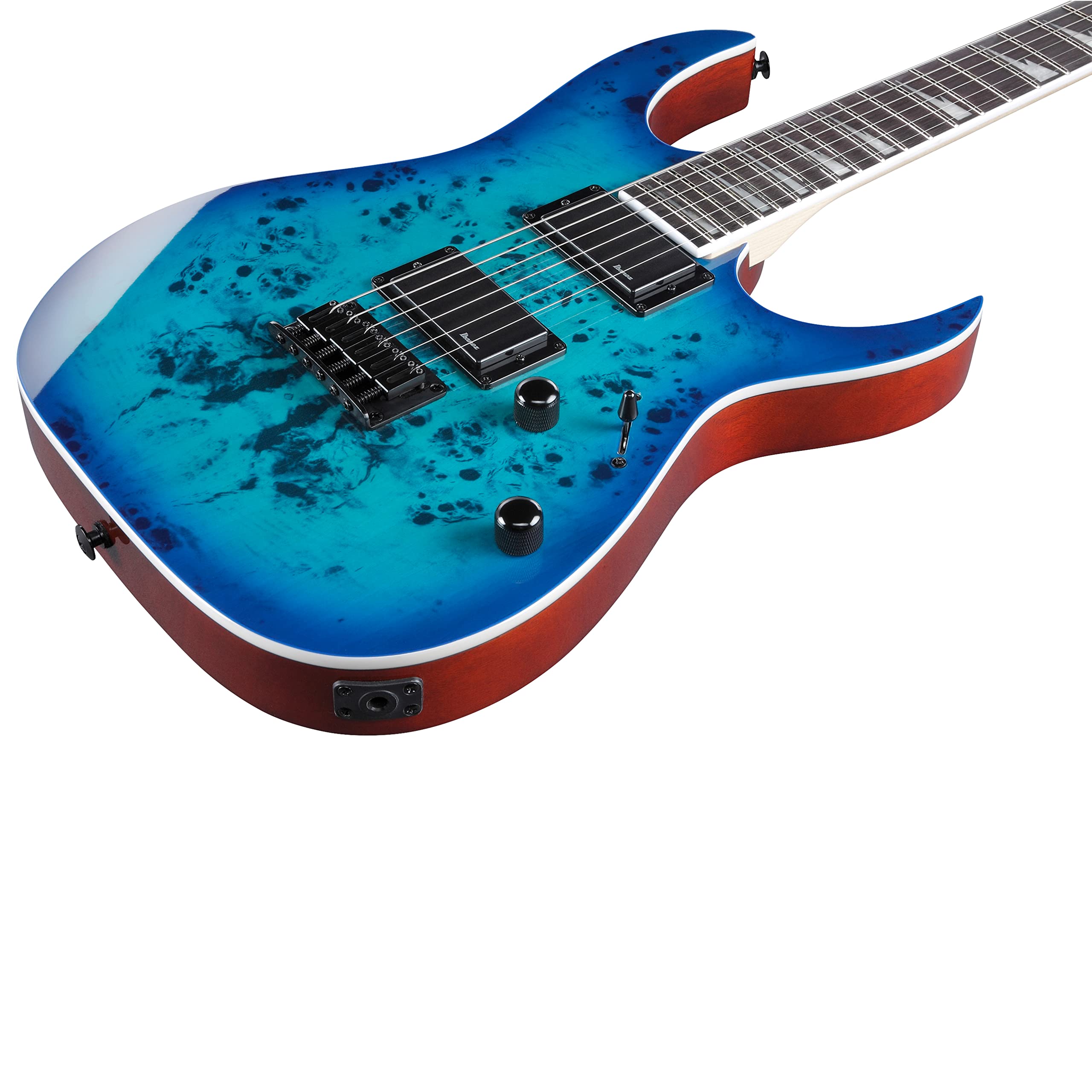 Ibanez GRG 6 String Solid-Body Electric Guitar, Right, Aqua Burst, Full (GRGR221PAAQB)