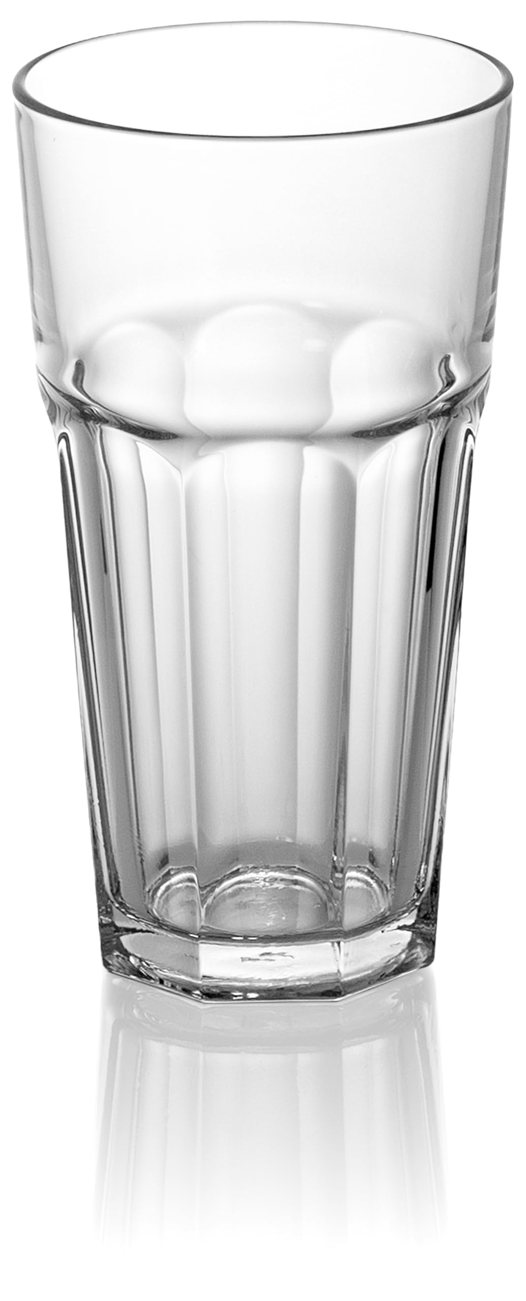 Red Co. Set of 4 Clear Glass 22 Fl Oz Drinking Highball Tumblers for Water, Juice, Beer, Cocktails