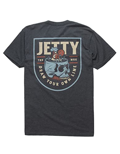 Jetty Men's Stranded Tee Charcoal L