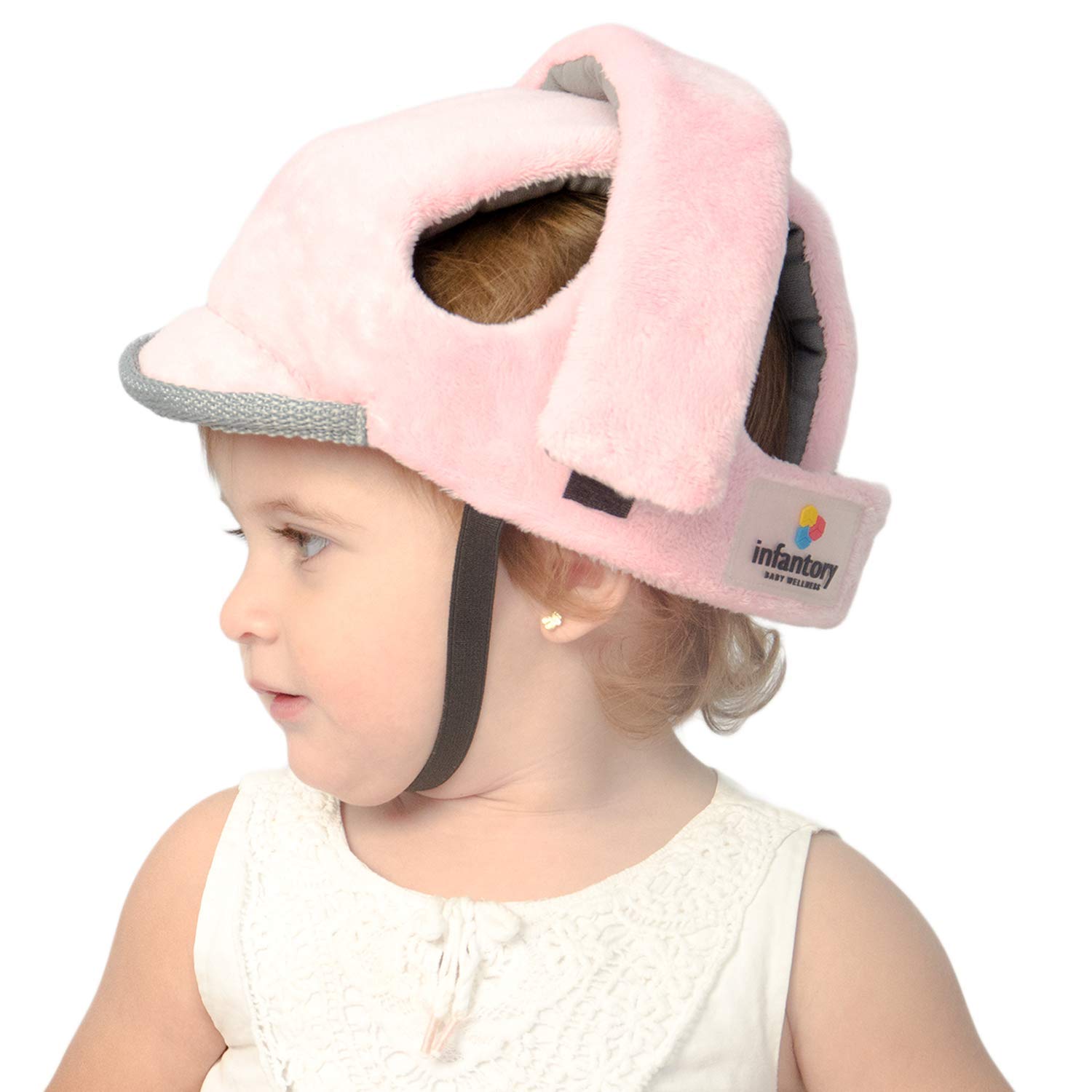INFANTORY | Baby Helmet for Protection and Safety - Adjustable, Shockproof Foam (Pink)