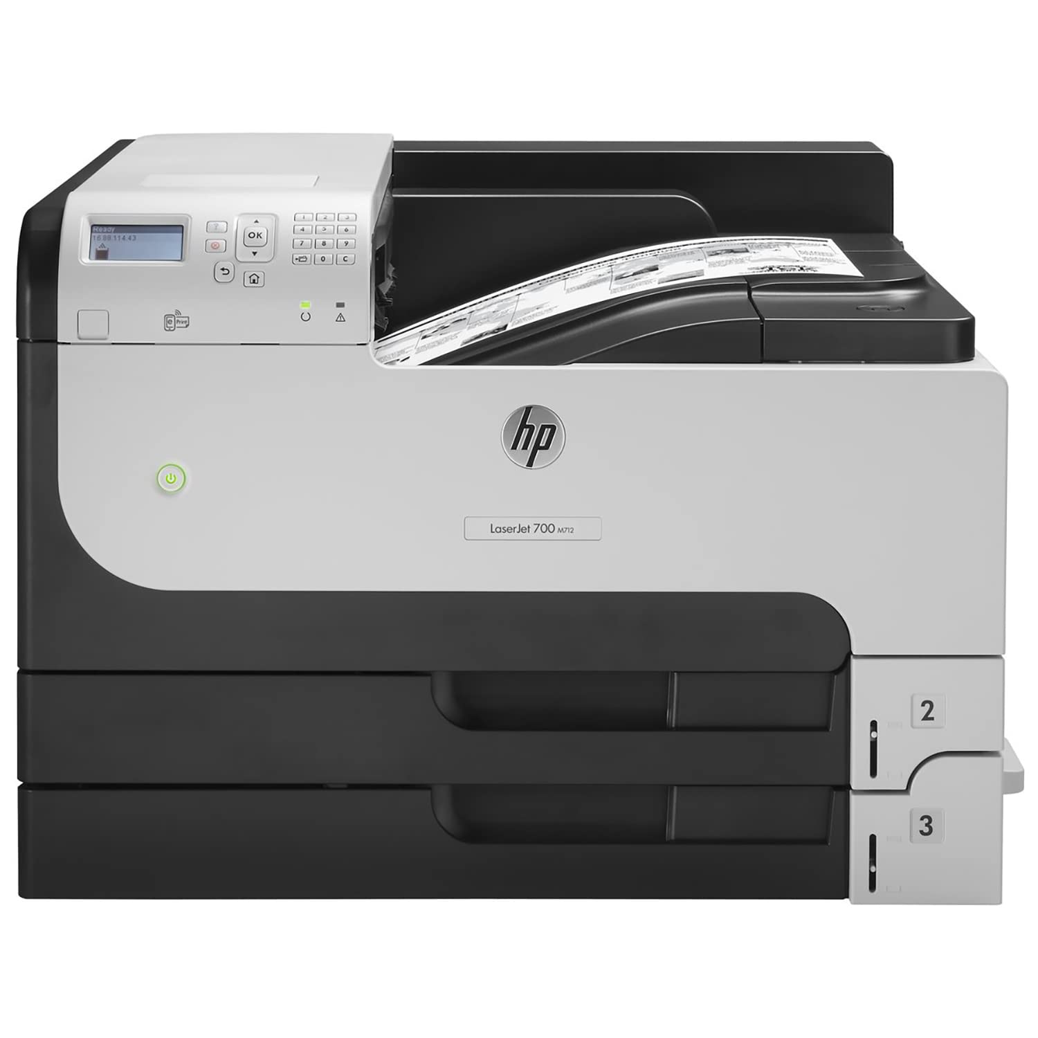 HP Laserjet Enterprise 700 M712dn Single-Function Wired Monochrome Laser Printer - Print - 2" 4-line LCD, 40 ppm, 1200 x 1200 dpi, 12.3 x 18.5, Auto Duplex Printing, Ethernet, Cbmou External Webcam