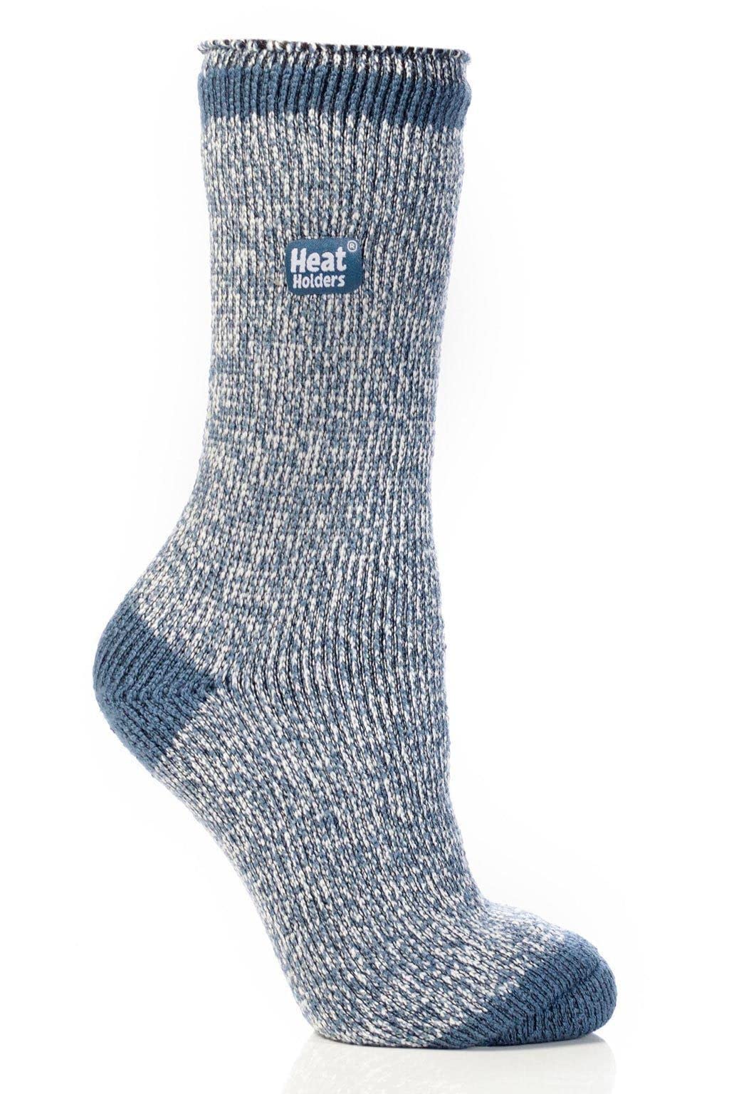Heat Holders Women's Twist Socks Denim/Cream Women's 5-9