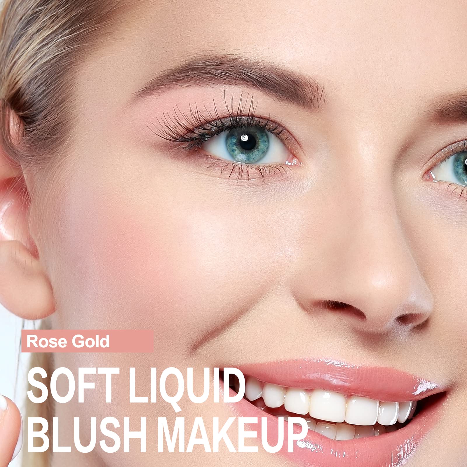 SOYUB Soft Liquid Blush Makeup for Long-Lasting, Smudge Proof, Waterproof, Natural Skin Tint, Moisturizing Beauty Face Blush Stick for Cheek, Rose Gold