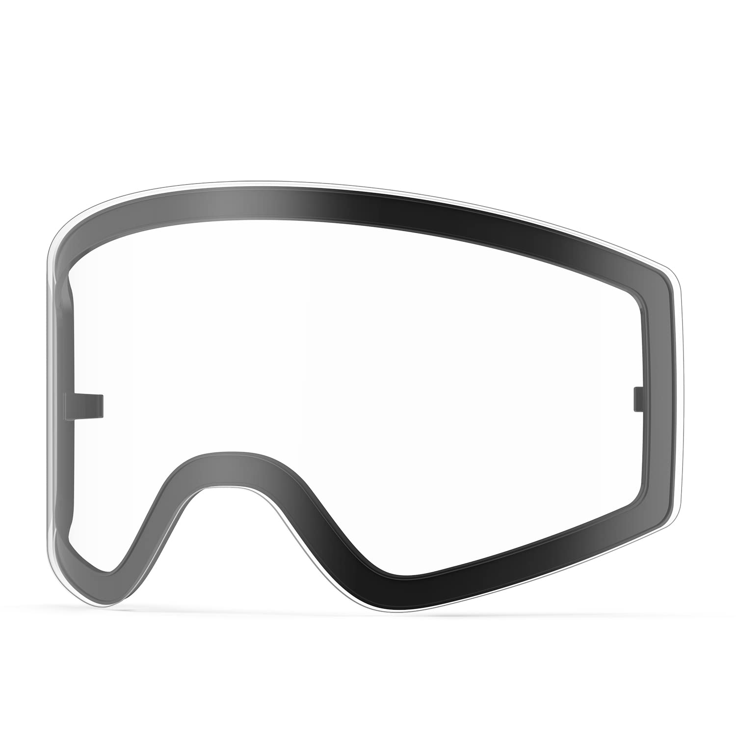 KHUNO Avigator Cylindrical Snow Goggles - Clips Lens Changing UV Protection & Anti-Fog for Skiing and Snowboarding - Clear Lens