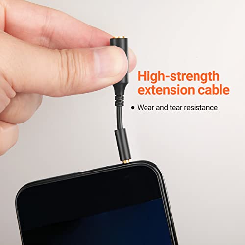 WILLIZTER 3 Pack 3.5mm Headphone Extension Cable TRRS AUX 4 Pole Extender Stereo Adapter Convertor Laptop Headset Phone 3.88 inch