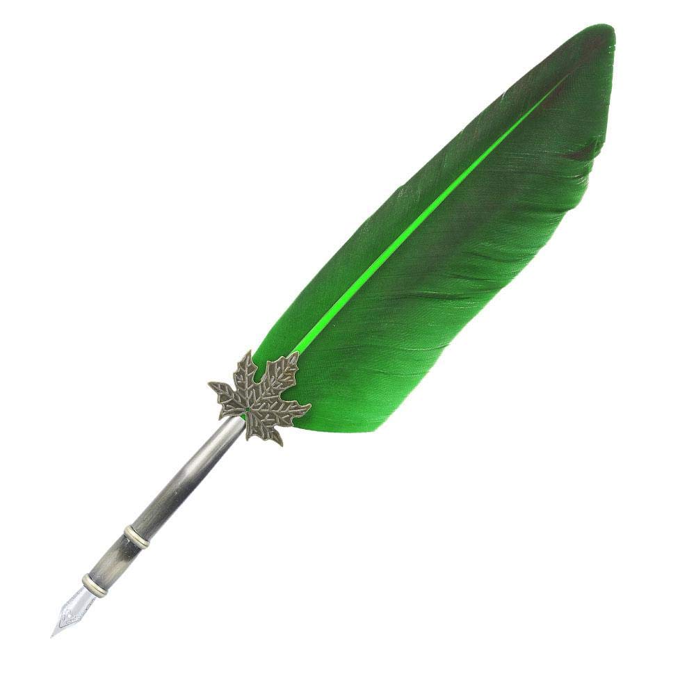 Jimfoty Metal Pen Rod Dip Pen, Quill Pen, Drawing Handwriting(Green)