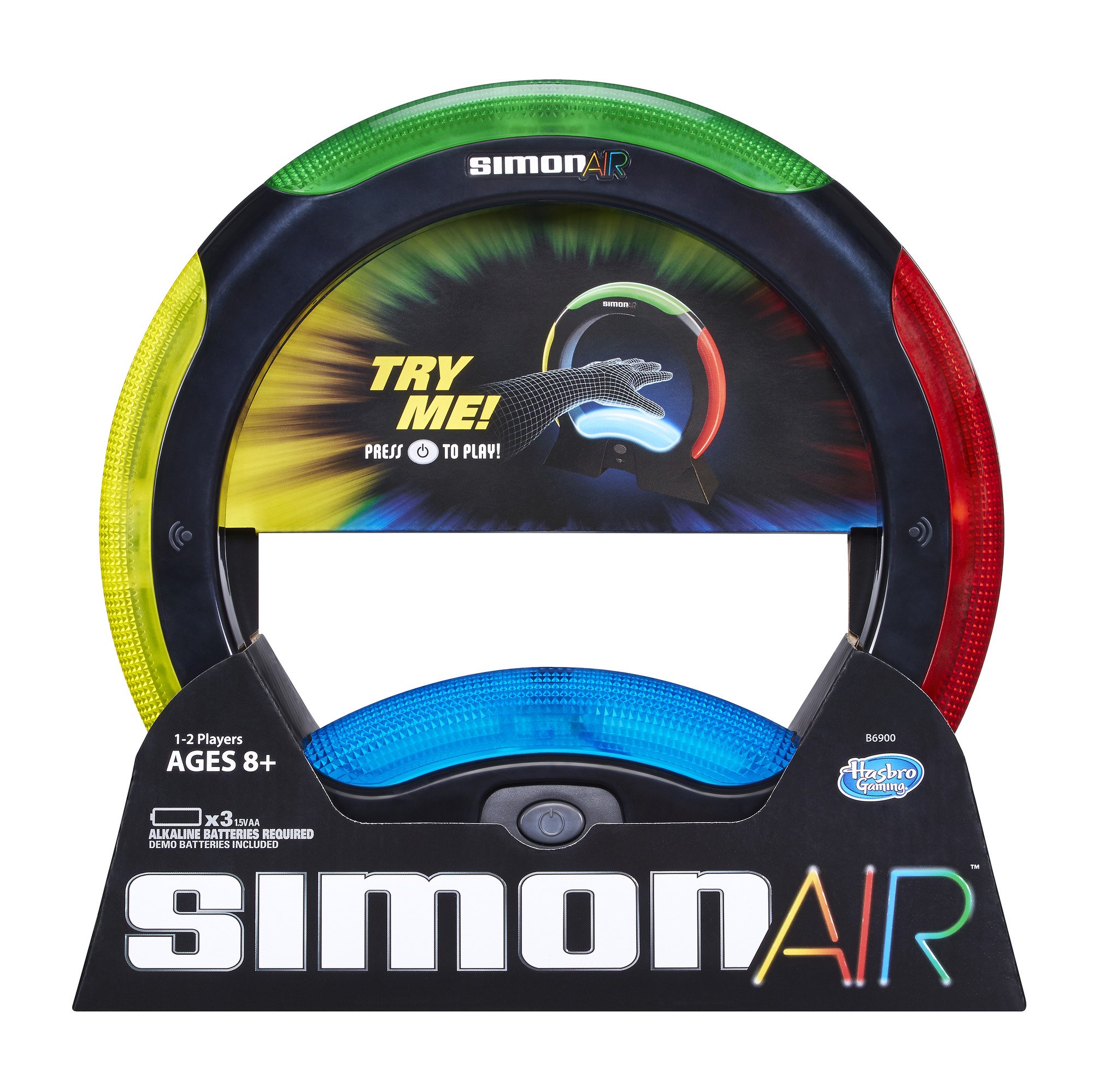 Hasbro Simon Air Game – Touchless Technology – Master the Moves to Win – Solo and 2 Player Mode – A Modern Twist on the Classic Game,96 months to 1188 months