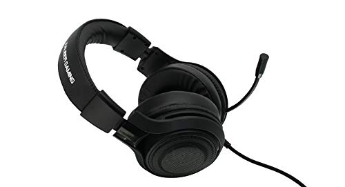 IOGEAR Kaliber NUKLEUS Gaming Headset - Xbox One S/Xbox One - PS4 - PC/Mac & Mobile Devices - 50mm Drivers - Built-in Volume Control - 3.5mm 4-Pole Stereo Plug - Includes Y Adapter for PCs - GHG601 , Black