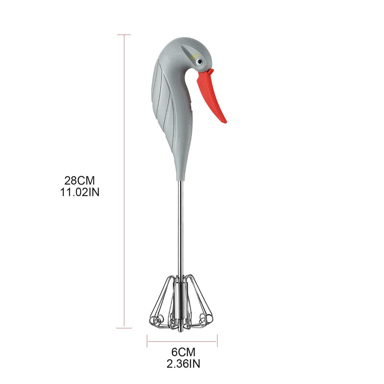 Household Semi-Automatic Rotating Egg Beater Stainless Steel Manual Mixer Self-Turning Whisk Kitchen Tool Cream Utensils Semi-automatic Egg Beater Manual Mixer Stainless Steel Beater Whisk Hand Push