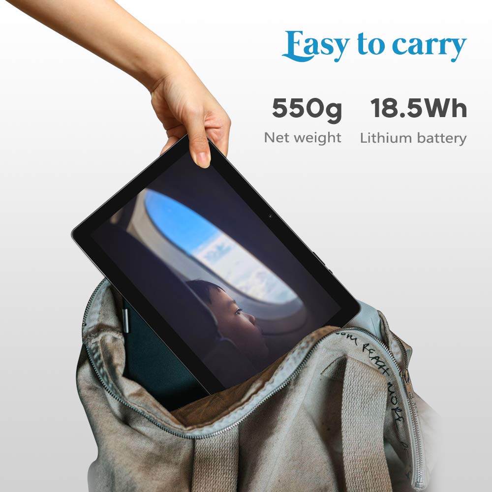 iProda Android Tablet, 10.1 Inch Tablet with HD IPS Display, Android 9.0, 3GB RAM & 64GB ROM, Google GMS Verified, WiFi, Bluetooth, GPS, Camera, Super Slim Design with Metal Shell & Tablet Case