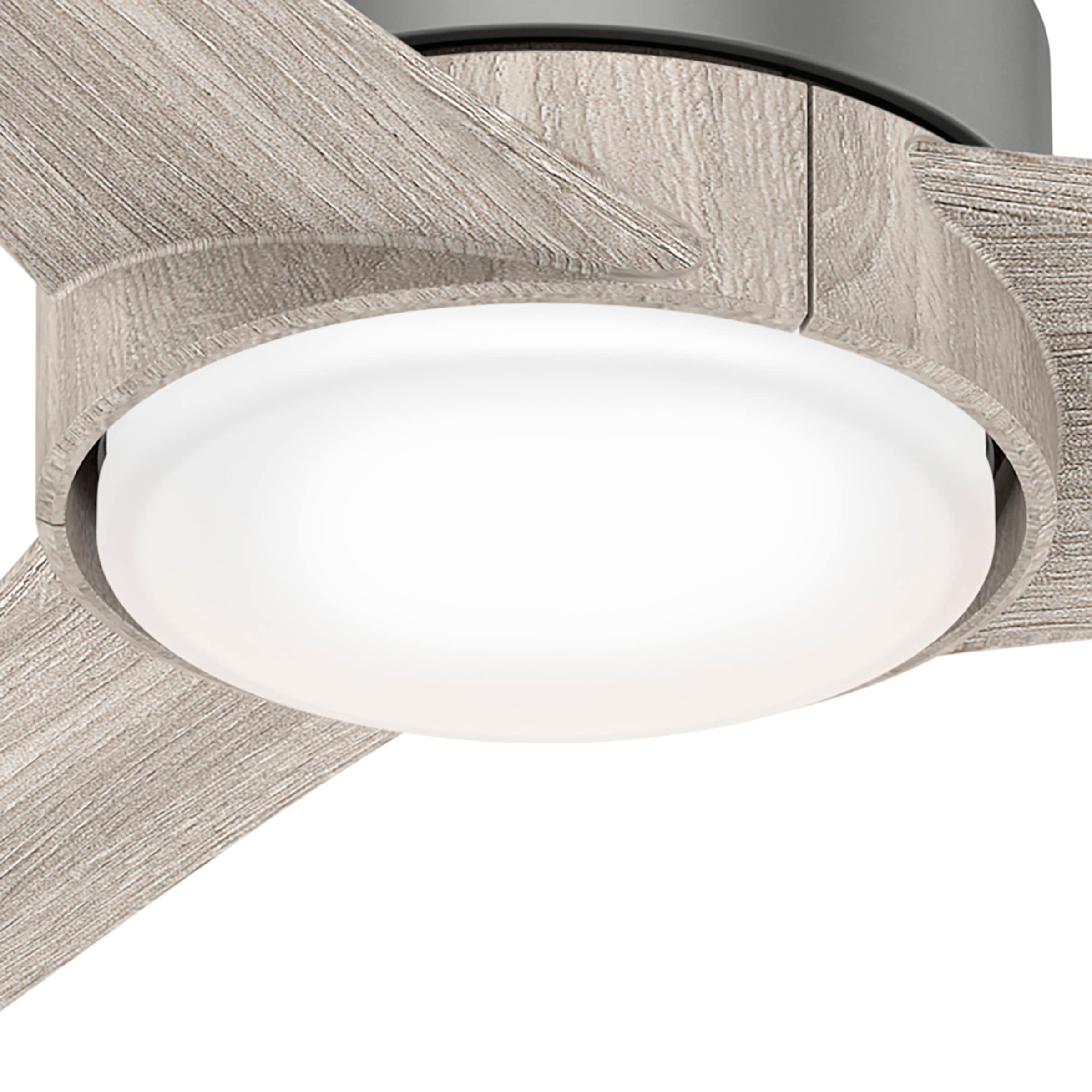 Hunter Lakemont Indoor / Outdoor Ceiling Fan with LED Light and Remote Control, 60", Silver
