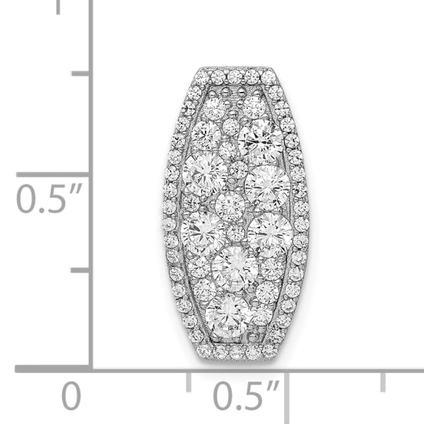 IceCarats 925 Sterling Silver Cubic Zirconia CZ Slide Necklace Charm Pendant Only