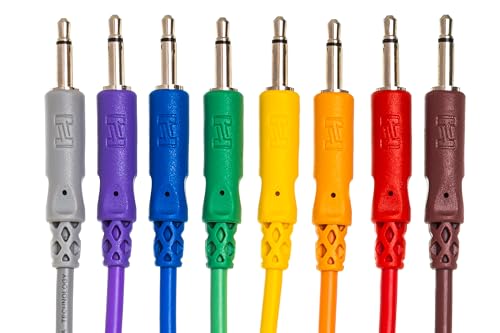 Hosa CMM-815 3.5 mm TS to 3.5 mm TS Unbalanced Patch Cables, 6 Inch