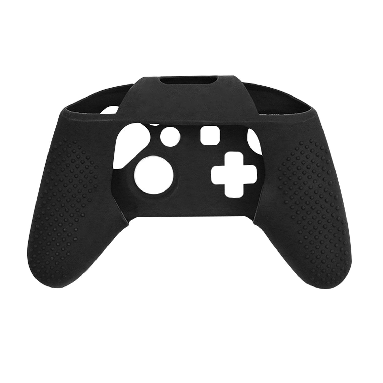 Jadebones Silicone Skin Protective Case with 8pcs Stick Grips for Switch Pro Controller (Black)