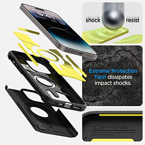 Spigen Tough Armor (MagFit) Designed for iPhone 14 Pro Max Case and Tough Armor Designed for AirPods Pro 2nd Generation Case