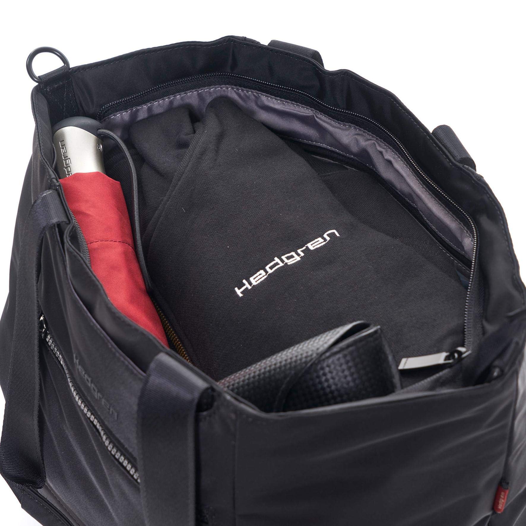 Hedgren Swing Large Tote Bag, Removable Shoulder Strap, Rfid Shoulder Bag, Black