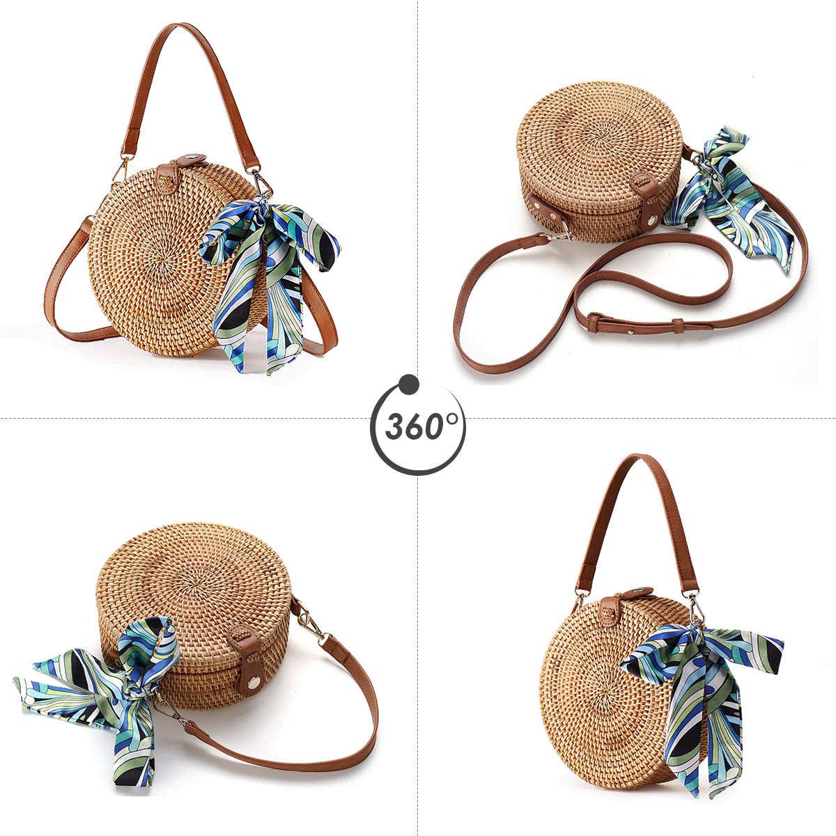 Kadell Straw Shoulder Bag, Women Straw Envelope Clutch Purse, Chic Handmade Straw Crossbody Bag, for Summer Beach