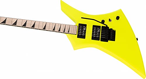 Jackson X Series Kelly Kexm 6-String, Maple Fingerboard, Poplar Body, and Through-Body Maple Neck Electric Guitar (Right-Handed, Neon Yellow)