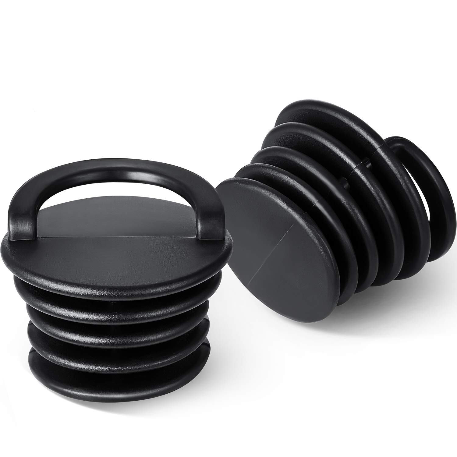 Kayak Scupper Plugs Canoe Boat Scupper Stopper Plugs Bungs Replacement for Kayak Canoe Boat Drain Holes, Black (4 Pieces)