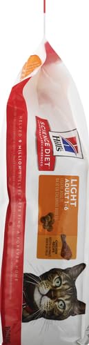 Hill's Science Diet Light, Adult 1-6, Weight Management Support, Dry Cat Food, Chicken Recipe, 16 lb Bag