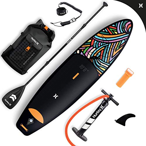 Hurley All Ages Inflatable Paddle Board, Color Wave, 10'6"