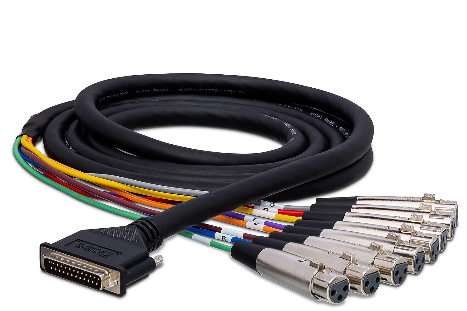 HOSA DTF805 Balanced Snake XLR3F to DB25 - (3 Feet) (Black)