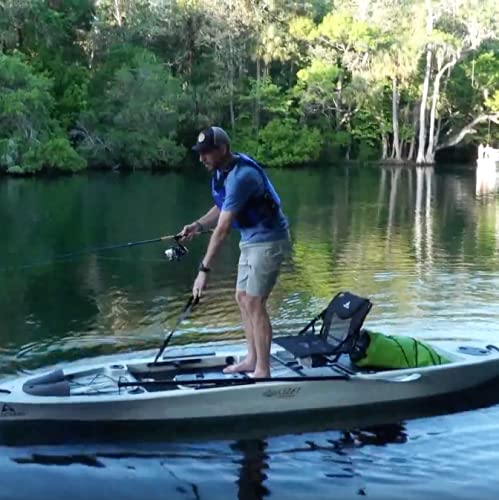 Kayak Stand Up Assist Strap Pull Up Strap Multi-Purpose Kayak Canoe Drag Strap,Strong Handle Adjustable Length from 34-54 inch (with Paddle Leash)