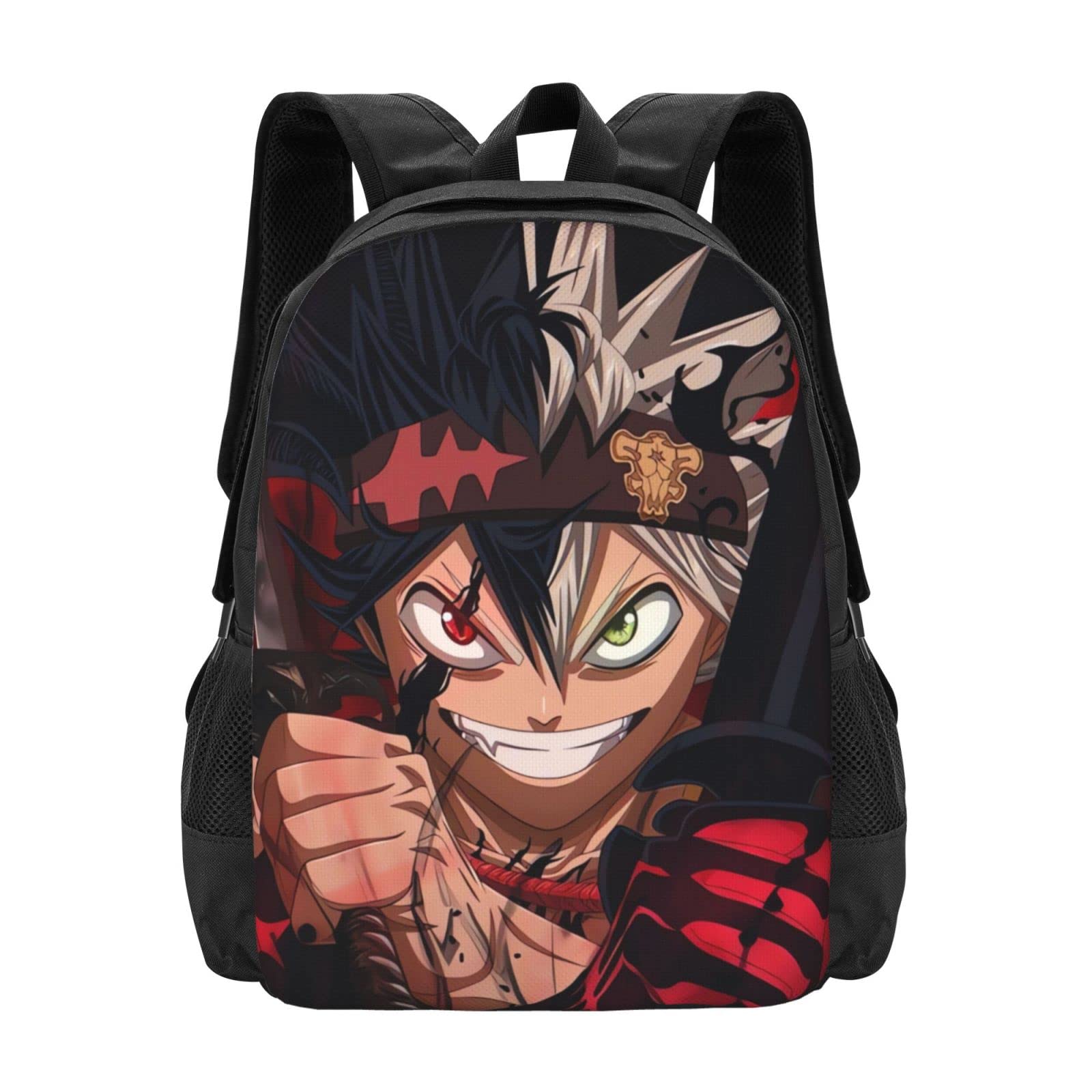 KEWRJFWA Anime Black Clover Backpack Canvas Backpack for Man Women Daily Quick drying Simple Cartoon Bags Office Travel Backpack