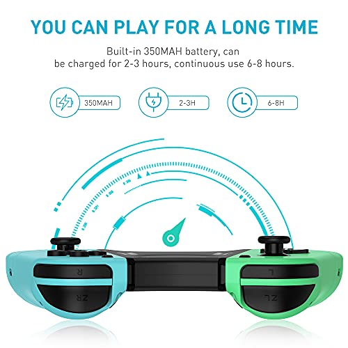 Ibotomo Wireless Controller for Switch, Replacement for Switch, Wireless Pro Controller Support Wake-Up, Vibration and Motion, Wireless Controllers with Wrist Strap Grip Stand