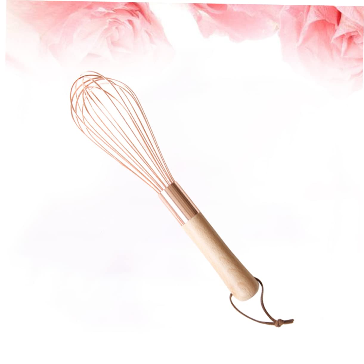 HOMSFOU Egg Whisk Hand Crank Whisk Egg Beater Tool Balloon Whisk Manual Egg Beater Blending Whisk Hand Whisk Balloon Dough Whisk Blender Egg Beater Manual Bamboo To Rotate France Handheld