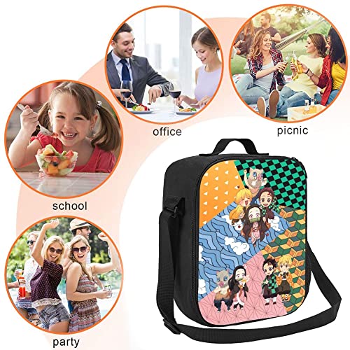 Kugahus Anime Backpacks Set,Cartoon Laptop Backpacks Teens Backpack Travel Bags Pencil Case Lunch Box (Cute)
