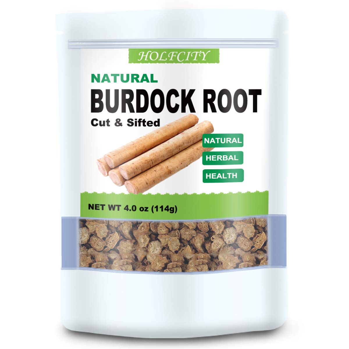 Natural Burdock Root Tea, Cut & Sifted (4.0oz,114g)