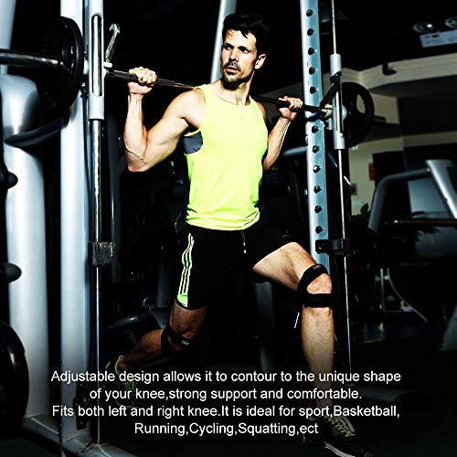 HUEGLO Patella Knee Strap for Knee Pain Relief,Knee Brace Support for Tendonitis,Osgood schlatter,Arthritis, Patellar Tendon Support Strap for Meniscus Tear,Runners,MCL,ACL,12"-18",1 Piece