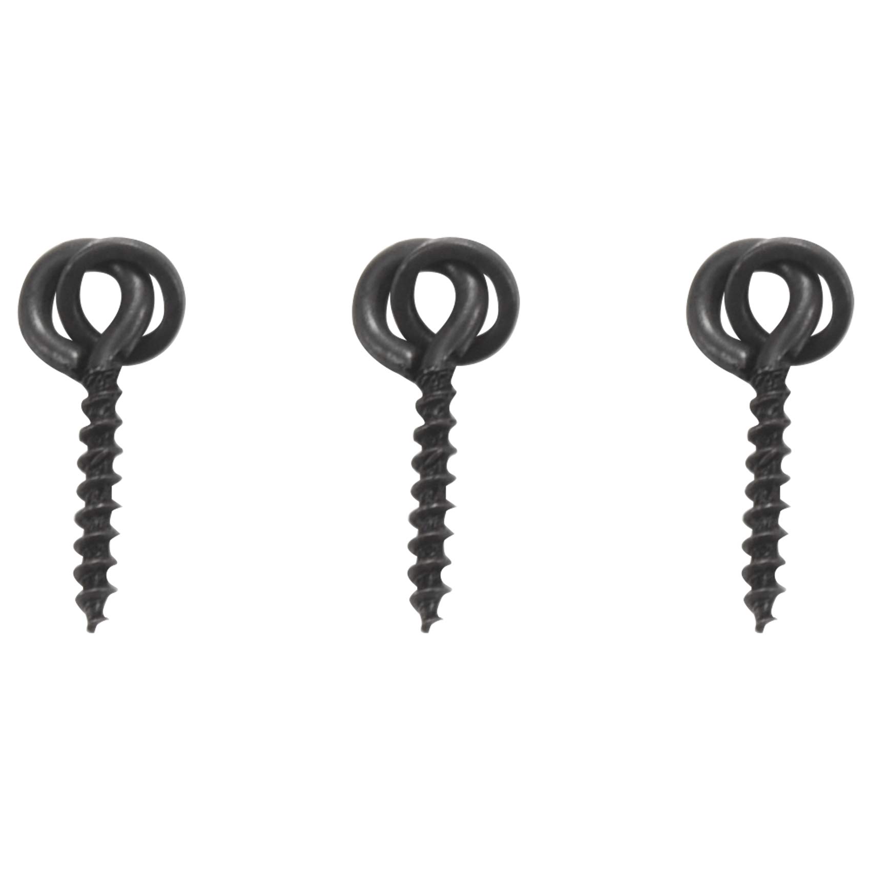 Misaso 50pcs Fishing Boilie Screw with Solid Ring Bait Tool Chod Rigs Fishing Hair Tackle Accessory