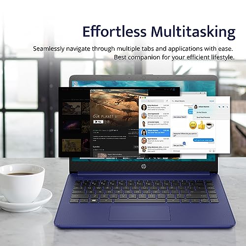HP 14” HD Touchscreen Laptop, AMD Ryzen 7-5700U, 16GB RAM, 1TB PCIe SSD, AMD Radeon Graphics, HD Webcam, WI-FI 6, Bluetooth, HDMI, Blue, Windows 11, 32GB USB Card