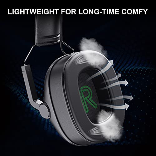 Jeecoo J50 Stereo Gaming Headset with Clear Microphone, Folding Gaming Headphones Lightweight Portable Compatible for PS4 PS5 Xbox One PC & Laptop Computer